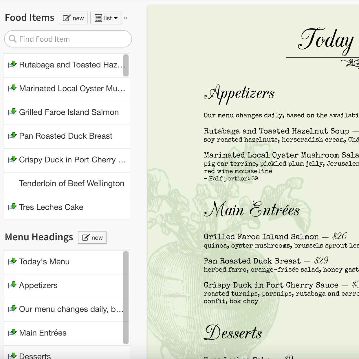 How to design your own menus - with iMenuPro, menu creator.